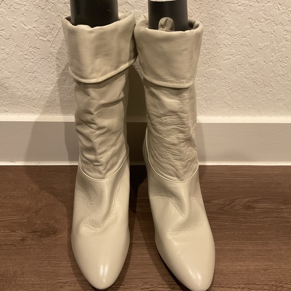 Cobbies | Shoes | Vintage Cobbies Womens Elegant Cream Leather Boots ...
